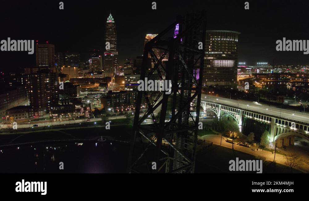 Cleveland ohio skyline at night Stock Videos & Footage - HD and 4K ...