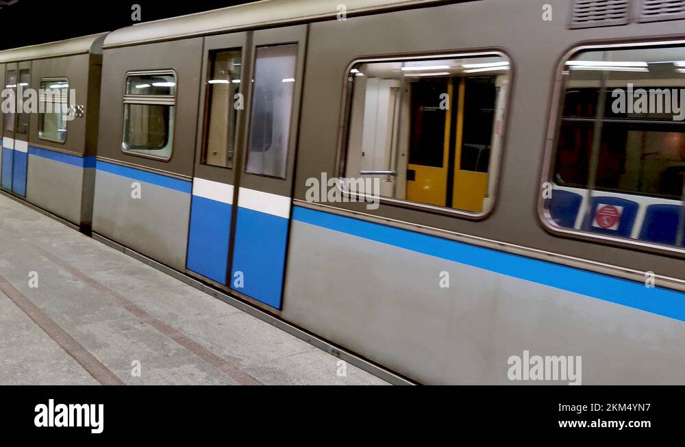 Scene inside modern urban metro Stock Video Footage - Alamy