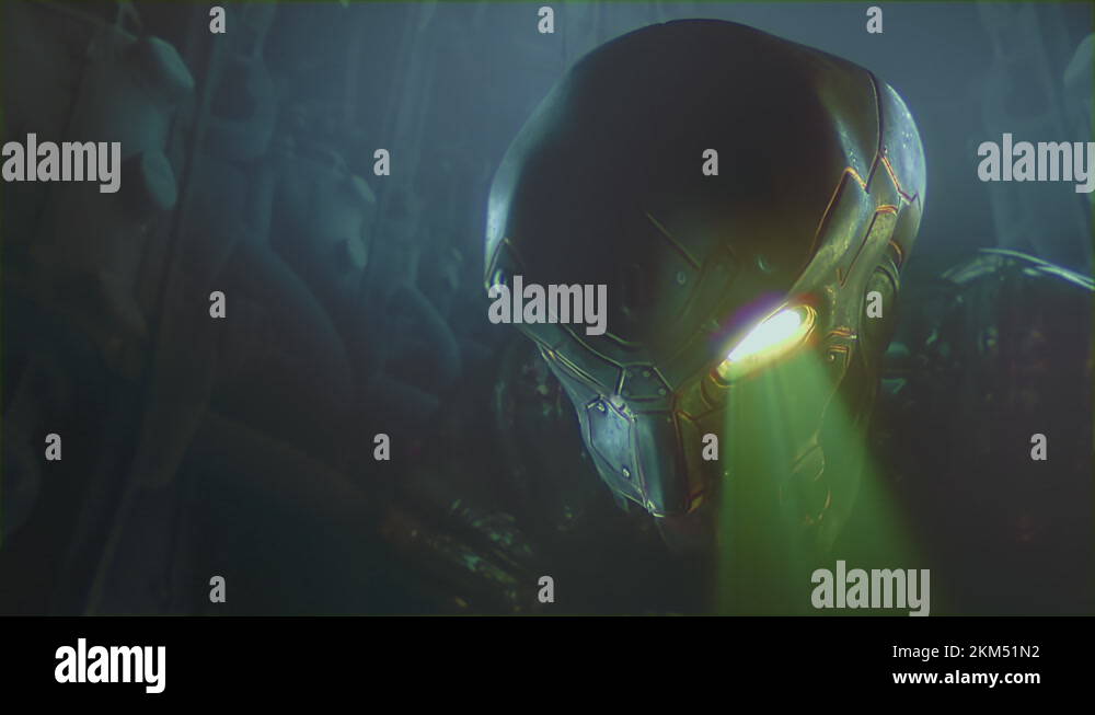 Evil laughing robot with glowing eyes. 4k animation Stock Video Footage ...