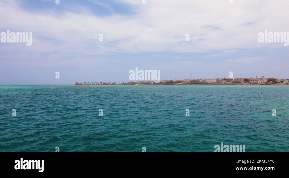 Panoramic view of Hurgada Marina Bay, Egypt. Hurghada is popular summer ...