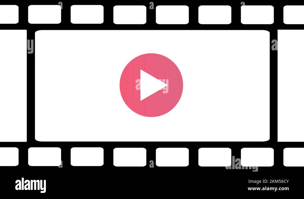 Play button Animation in film scene. Alpha channel Stock Video Footage ...