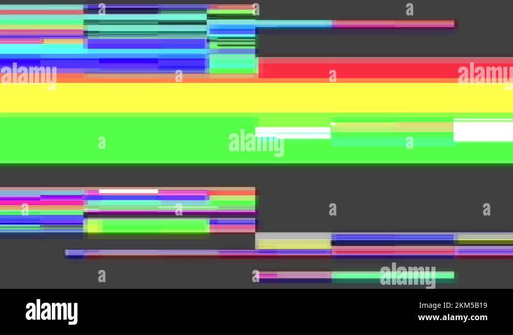 The clutter on the screen with color defects in the color and gray ...