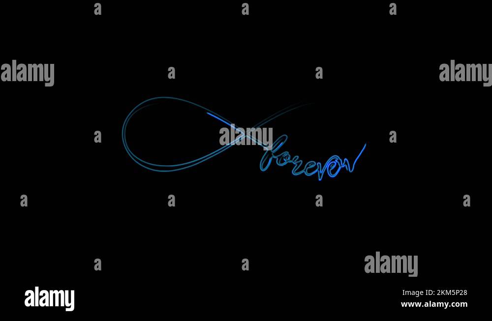 Animated infinity symbol with a glow. Abstract Neon Glowing Infinity ...