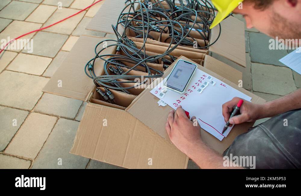 Solar panel plan drawing layout pre installation Stock Video Footage ...