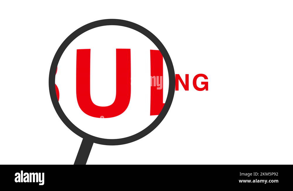 Bullying Text Magnifying Glass Animation 4K Stock Video Footage - Alamy