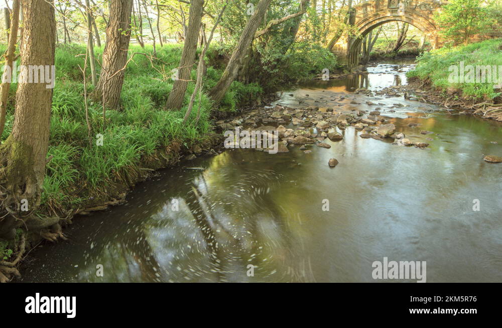 Westerdale Motion Timelapse, River with whirlpool revealing ancient ...