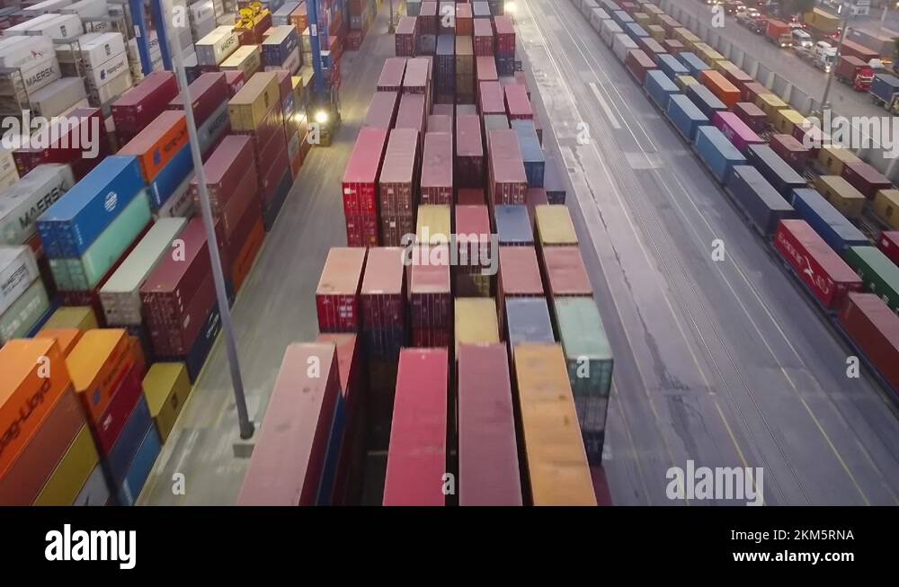 Stacked cargo containers Stock Videos & Footage - HD and 4K Video Clips ...