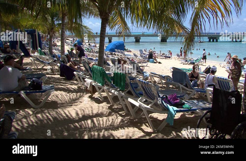 People at the beach in Grand Turk, Turks and Caicos Islands Stock Video ...