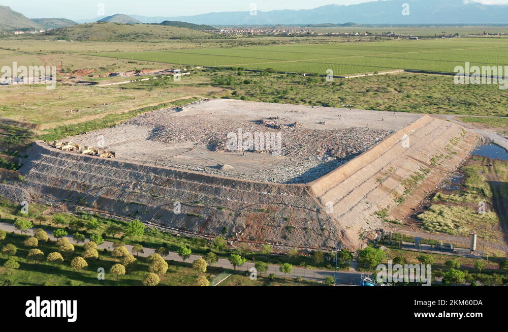Sanitary landfill site - dumping ground where rubbish and garbage is ...