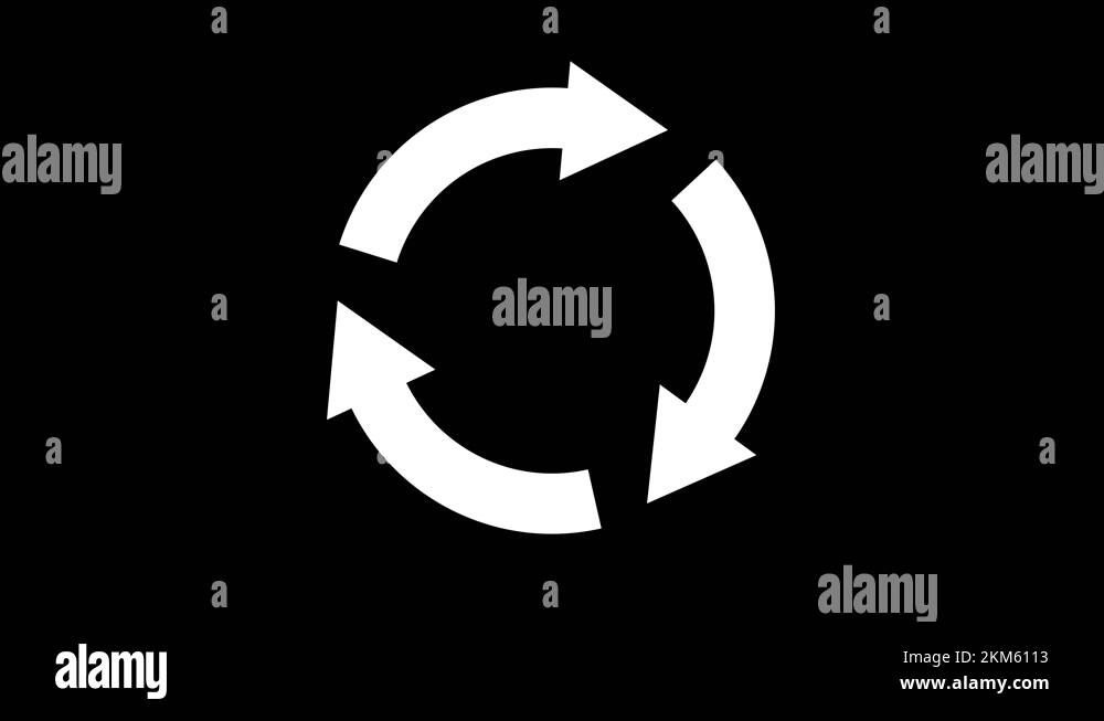 Three Arrow Cycle Recycle Sign Symbol Animation Seamless Loops Stock ...