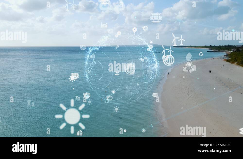 Environmental technology concept. Ocean resources. Sustainable ...
