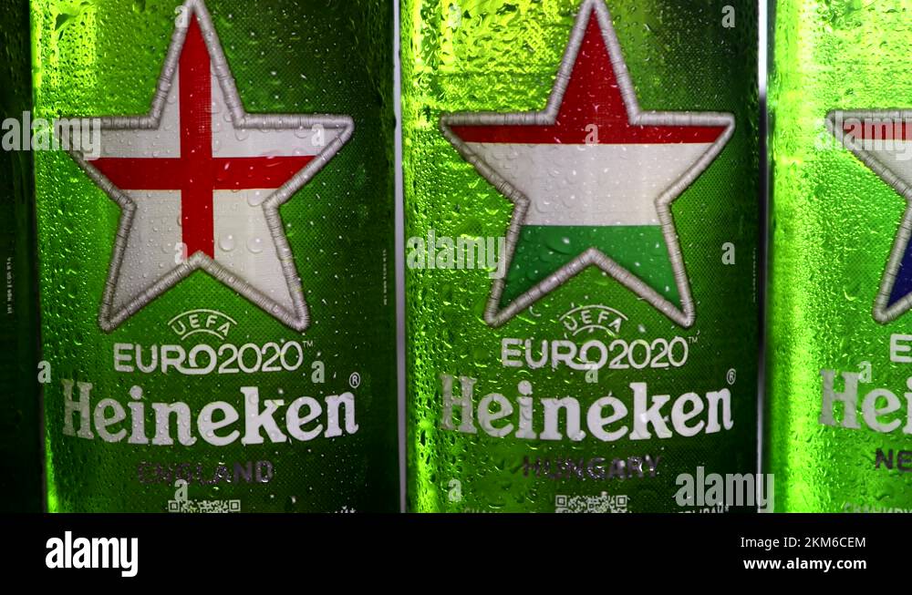 Heineken beer global brand for the 2021 European Football Championship ...