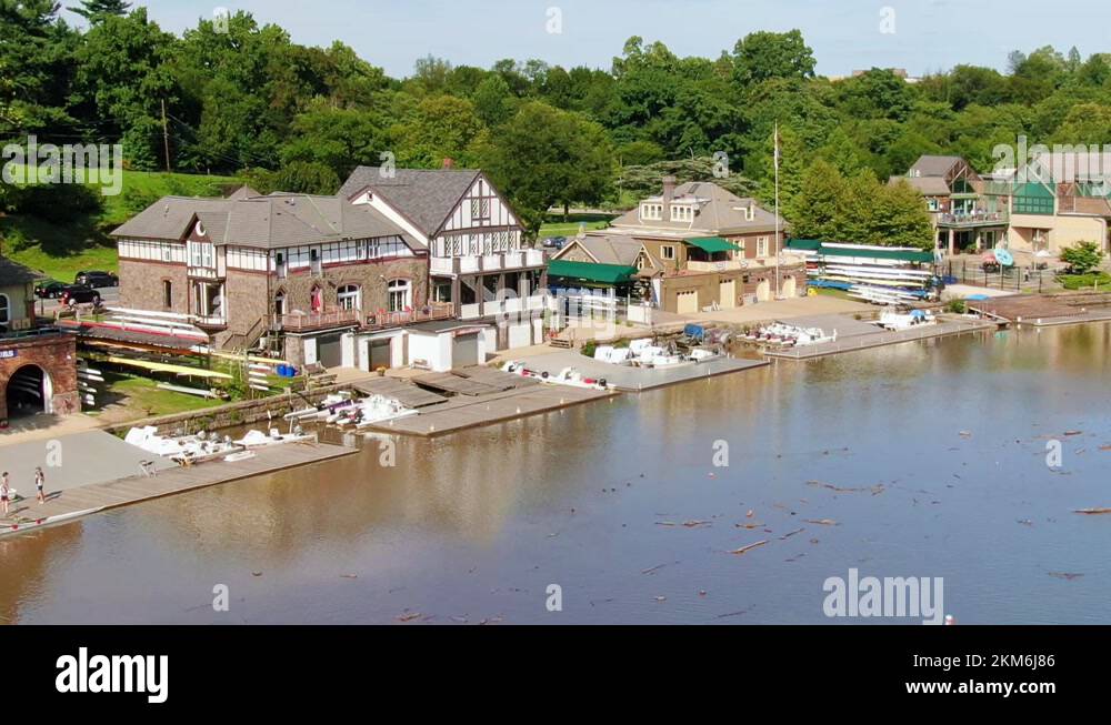 Scenic riverside site of historic boathouses and Fairmount Rowing Stock ...
