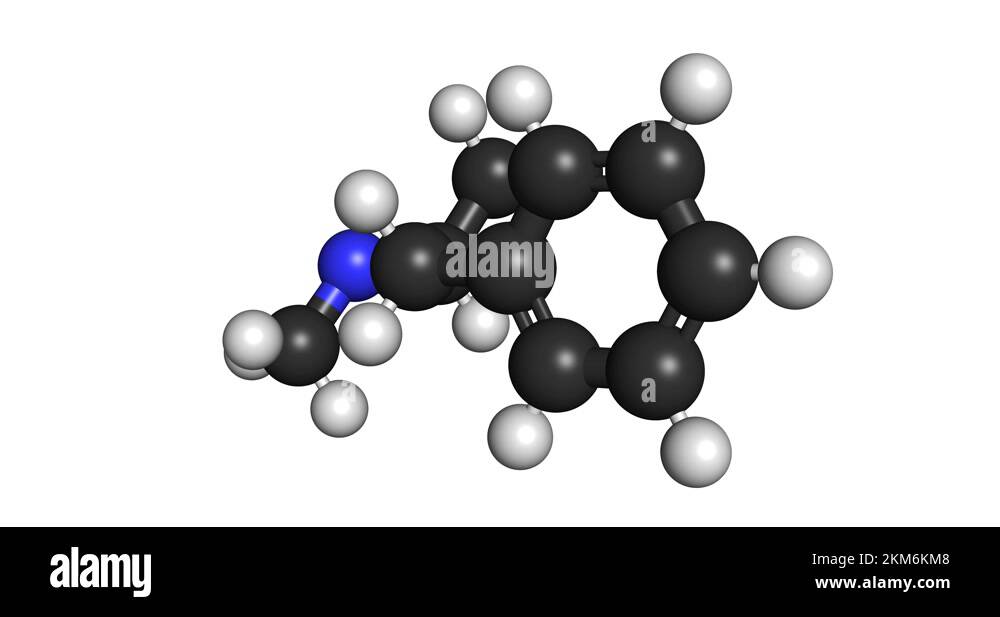 Methamphetamine stimulant drug molecule 3D render structure 4K seamless ...