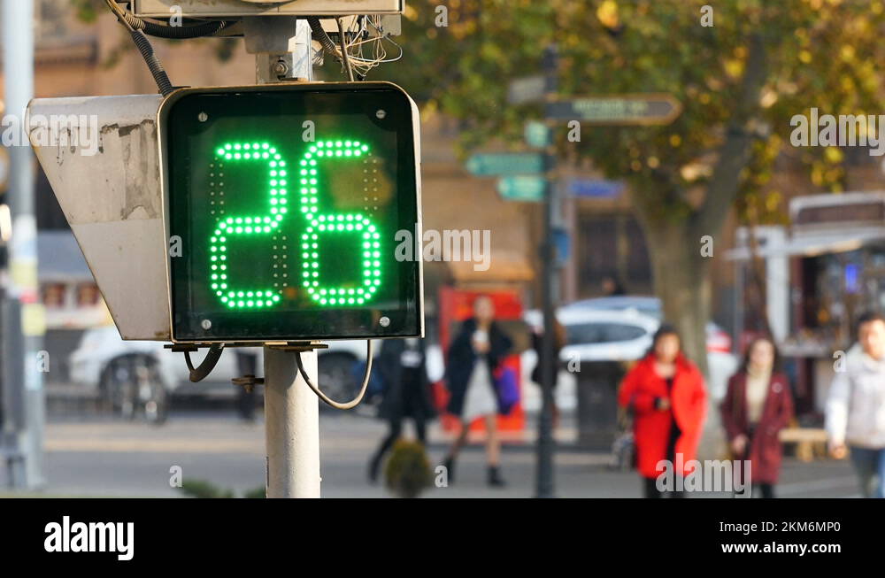 Traffic Light .Crossroad light red, people not allowed to walk, traffic ...