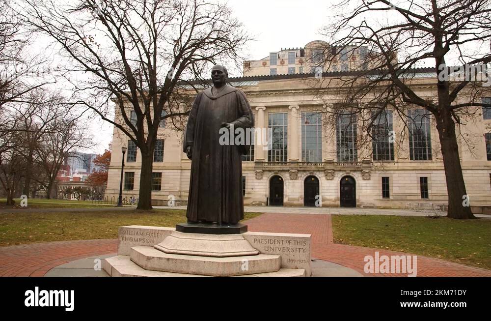 Statue of William Oxley Thompson on the campus of Ohio State University ...