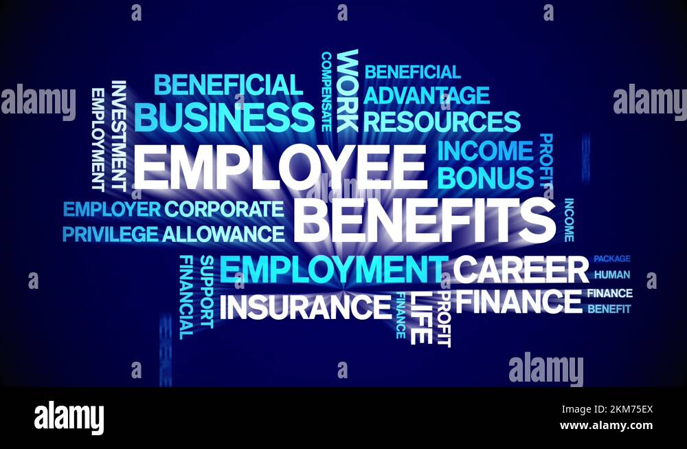 Employee Benefits animated word cloud,text animation typography ...