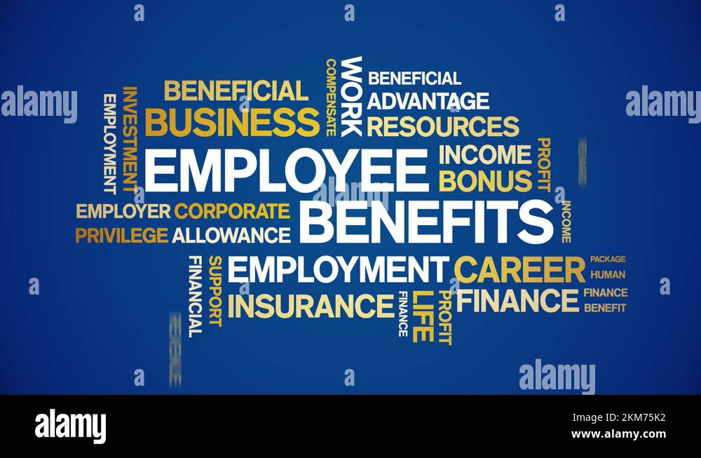 Employee Benefits animated word cloud,text animation typography ...