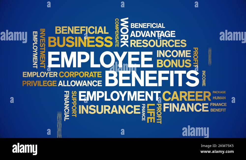 Employee Benefits animated word cloud,text animation typography ...