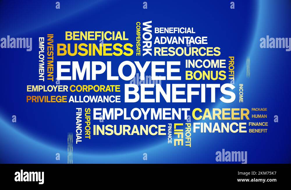 Employee Benefits animated word cloud,text animation typography ...