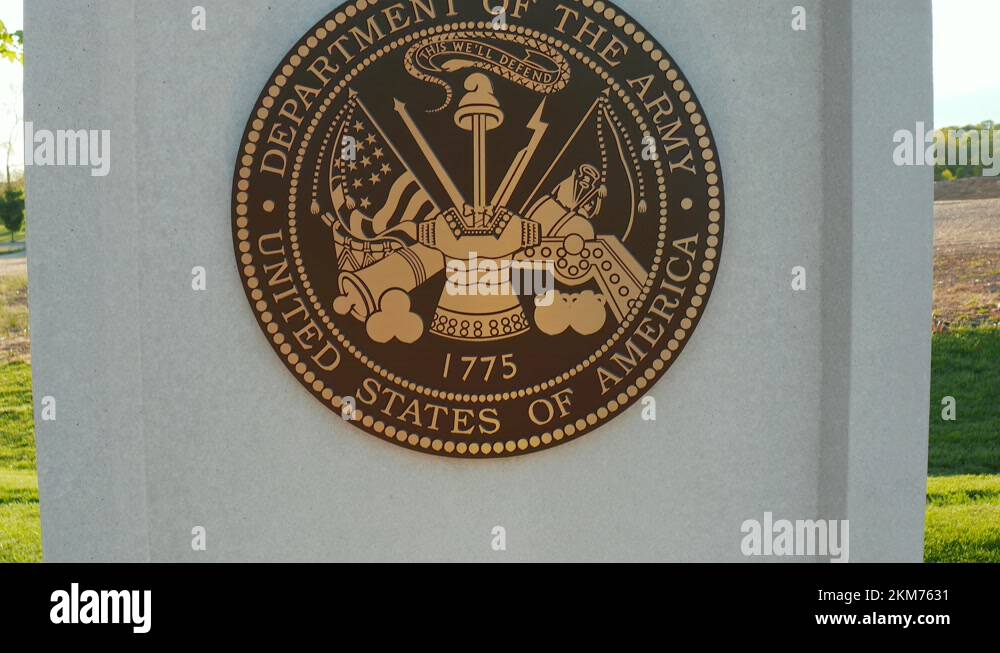US ARMY. Logo and insignia of US military branch. Honor veterans of ...