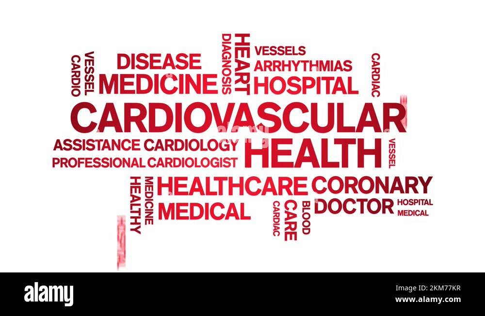 Cardiovascular Health animated word cloud,animation typography seamless ...