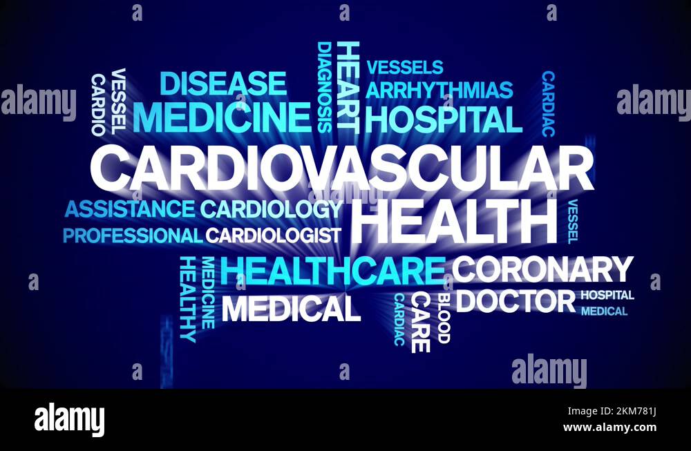 Cardiovascular Health animated word cloud,animation typography seamless ...