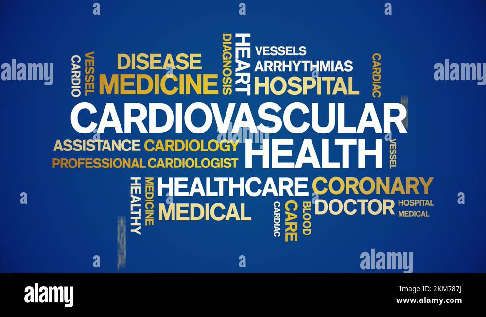Cardiovascular Health animated word cloud,animation typography seamless ...