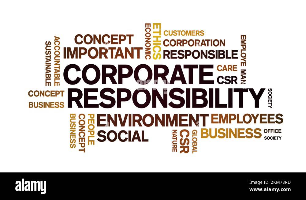 Corporate Responsibility animated word cloud,animation typography ...
