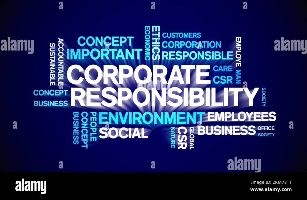 Corporate Responsibility animated word cloud,animation typography ...