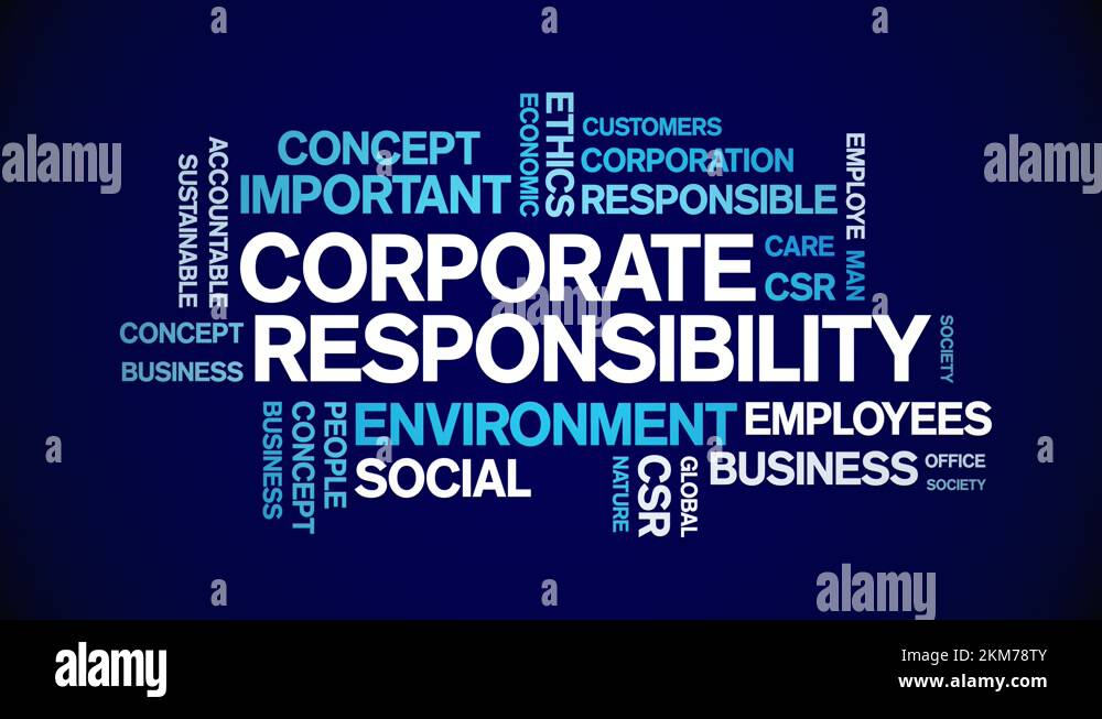 Corporate Responsibility animated word cloud,animation typography ...