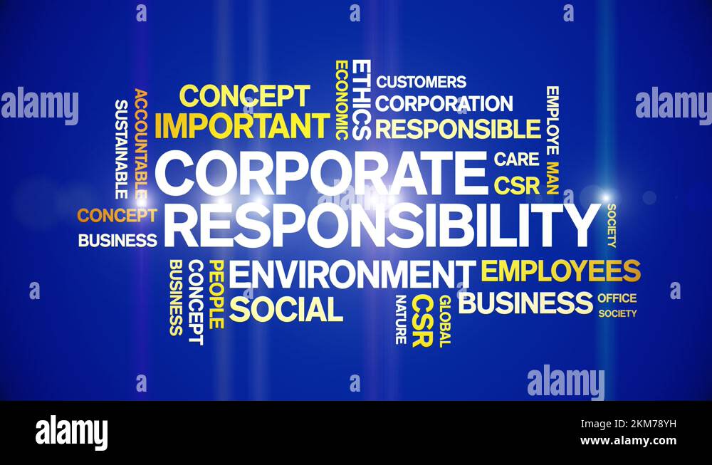 Corporate Responsibility animated word cloud,animation typography ...