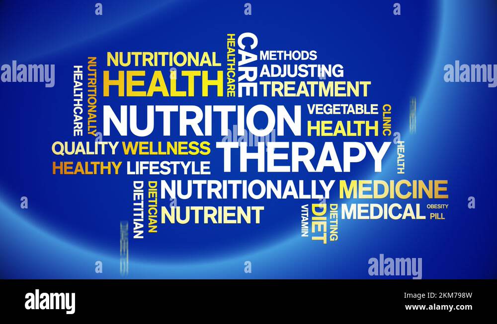 Nutrition Therapy animated word cloud,design animation typography ...