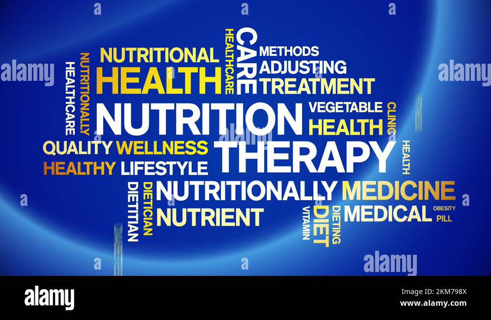 Nutrition Therapy animated word cloud,design animation typography ...