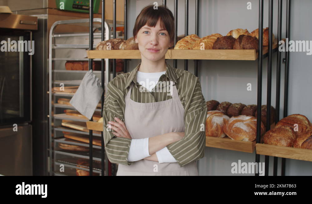 Portrait beautiful female baker work Stock Videos & Footage - HD and 4K ...