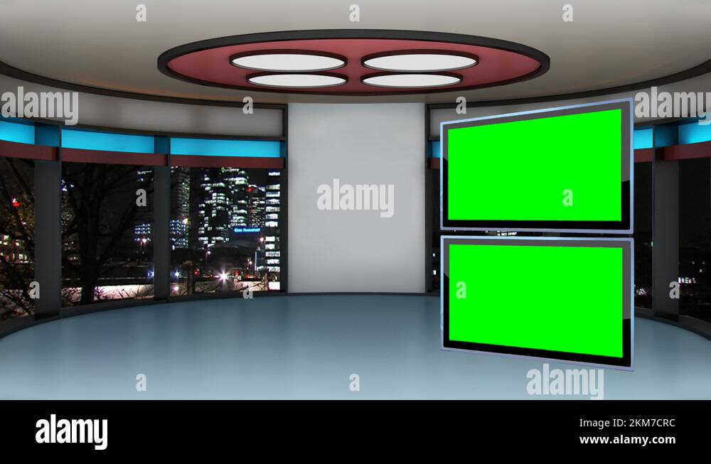 Education TV Studio Set 19 - Virtual Green Screen Background Loop Stock ...