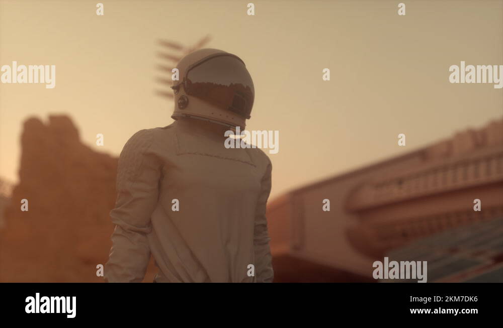 Astronaut on the surface of Mars. Mars colonization concept. 4K Stock Video Footage - Alamy