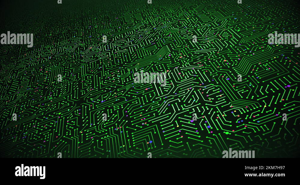 AI Processor Processing Data. CPU Circuit. Data Flowing. Perfect Loop Stock Video Footage - Alamy