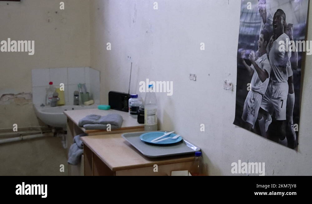 Inside A British Prison Cell. Home Environment For A British Prisoner ...