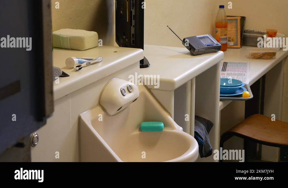 Inside A British Prison Cell. Home Environment For A British Prisoner ...