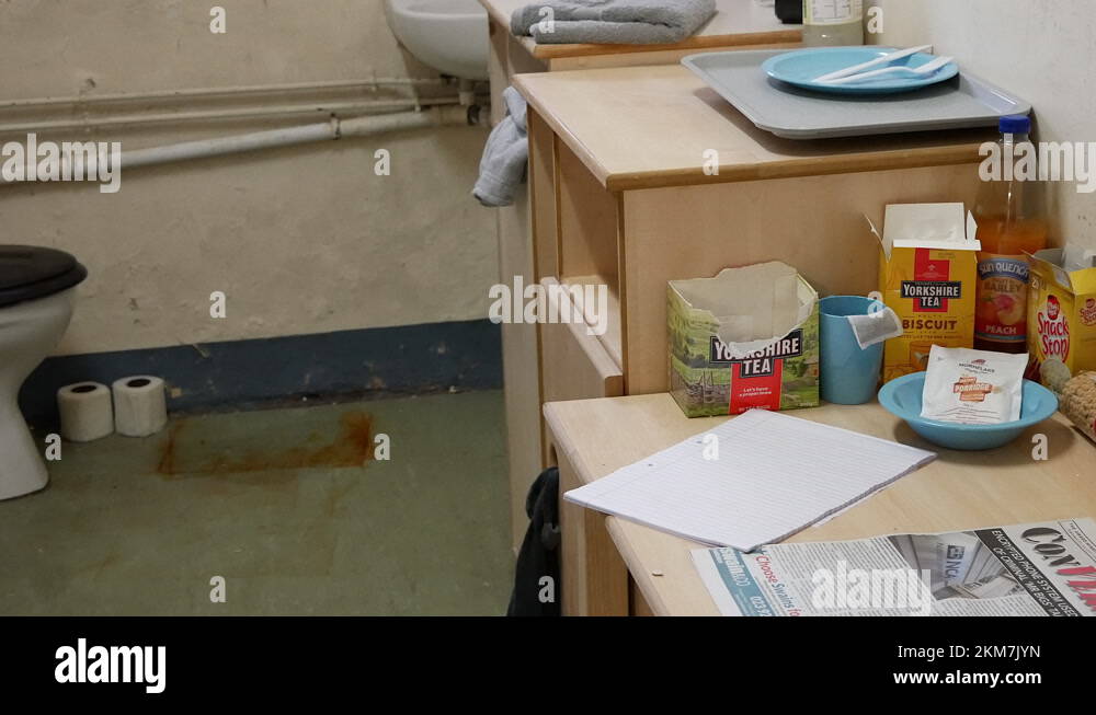 Inside A British Prison Cell. Home Environment For A British Prisoner ...