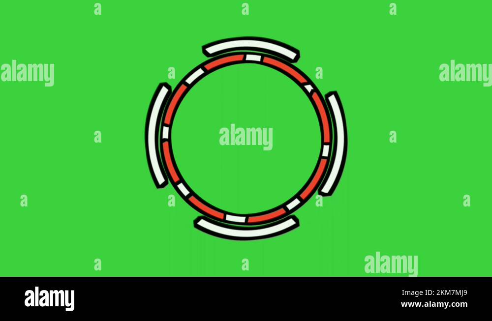 Rotating circle border animation on green screen. chroma key,flat 4k ...