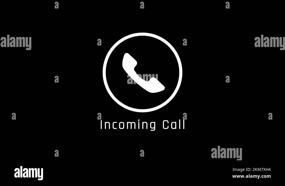 Incoming Call Template Animation on Black Background Stock Video ...