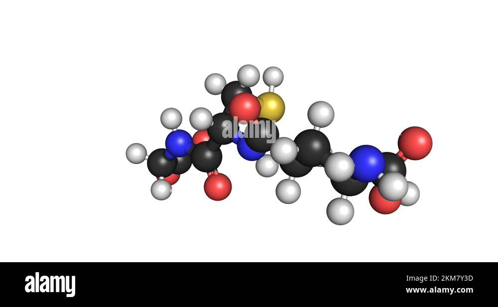 Glutathione GSH reduced antioxidant molecule 3D render chemical ...