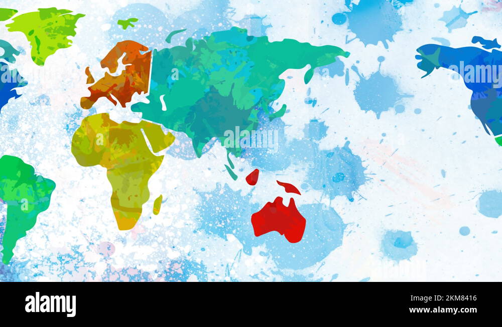 World map paint Stock Videos & Footage - HD and 4K Video Clips - Alamy