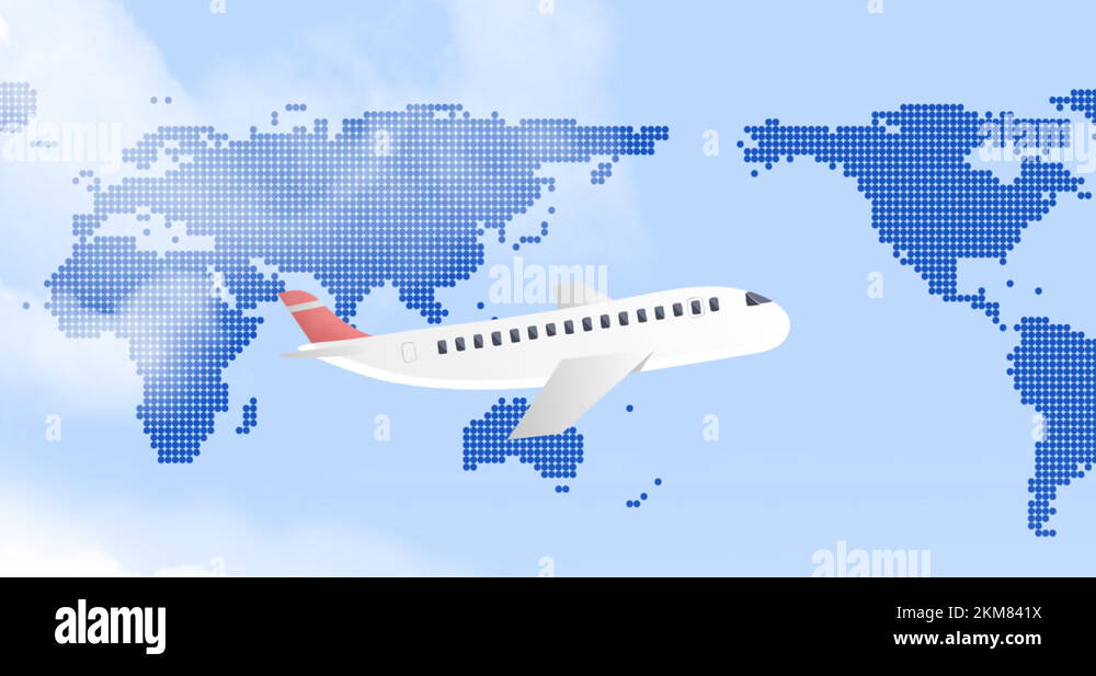 Airplane flying over world map Stock Videos & Footage - HD and 4K Video ...