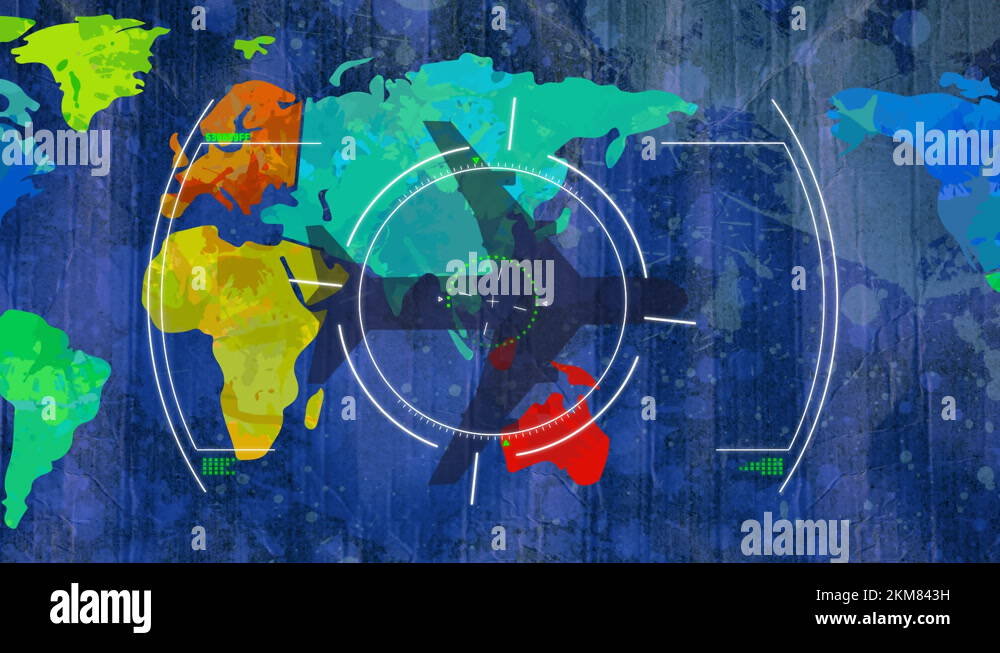 Animation scope scanning world map Stock Videos & Footage - HD and 4K ...