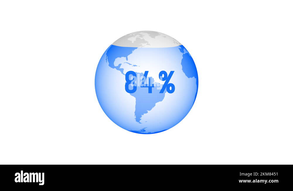 Earth Globe Maps Loading Bar With Percentage Indicator Progress Animation Stock Video Footage 