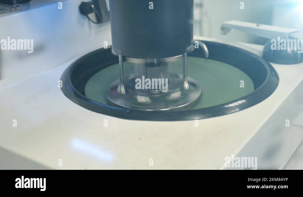 Rotating centrifuge at lab, analysis automated technology equipment at ...