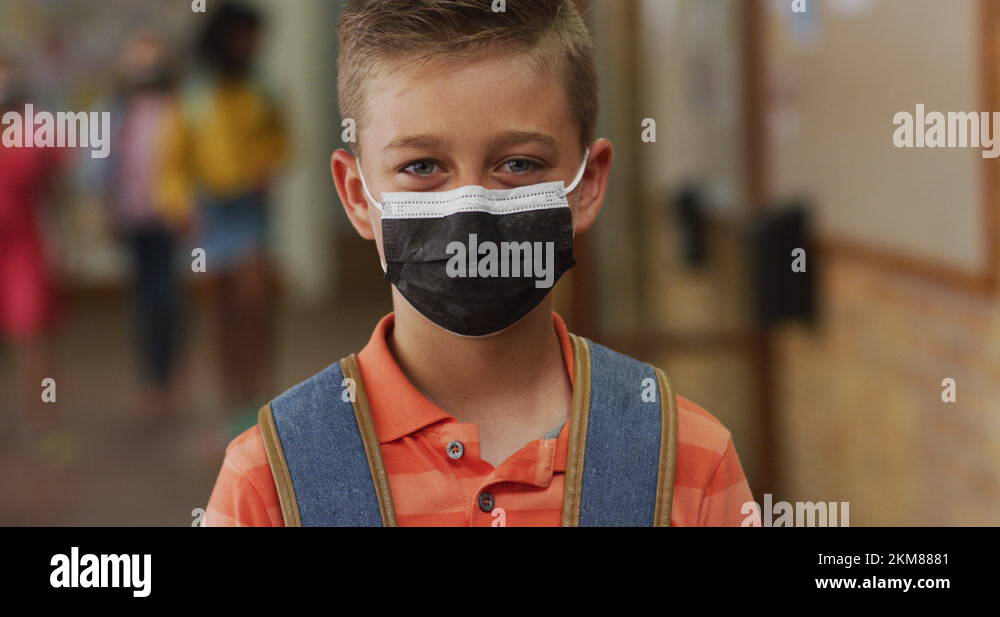 Portrait schoolboy wearing face mask Stock Videos & Footage - HD and 4K ...